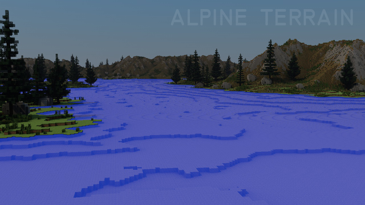 Alpine Mountains - Worldpainter Terrain Minecraft Map