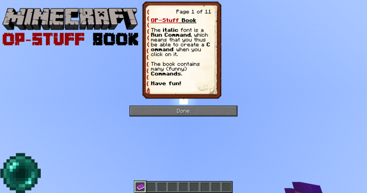 OP-Stuff Book Minecraft Map