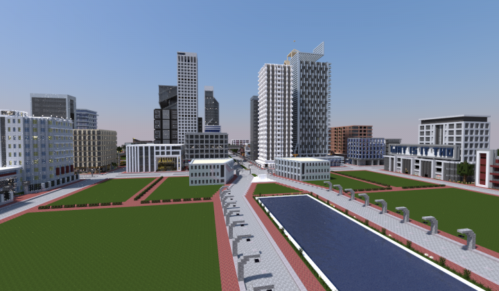 Kangbashi - a modern city centre Minecraft Map