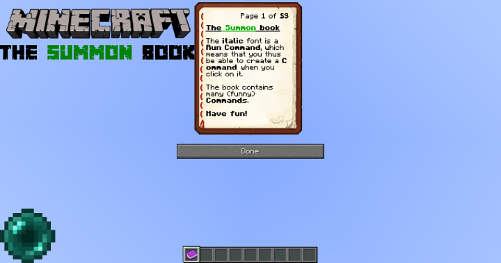 The Summoner Book Minecraft Map