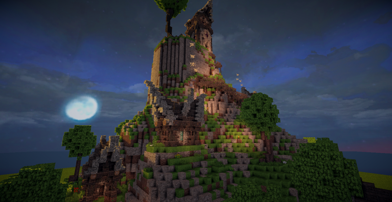 A fantasy village on a amazing mountain . #WeAreConquest Minecraft Map