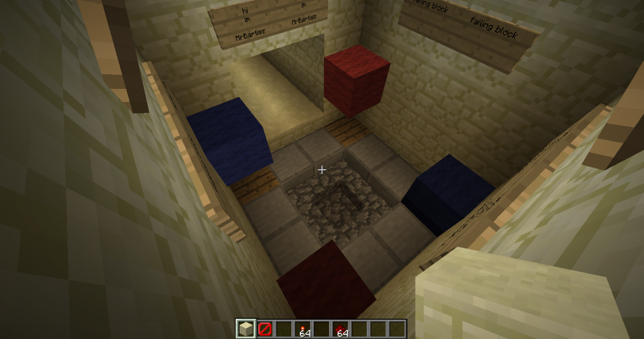 Falling block Minecraft Map