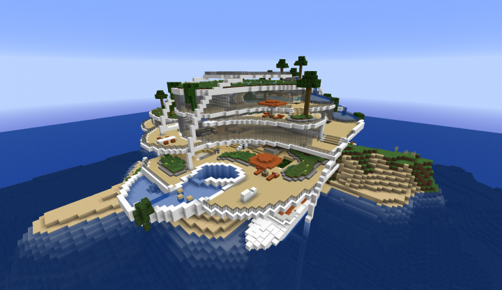 #13 Giant villa on the island Minecraft Map
