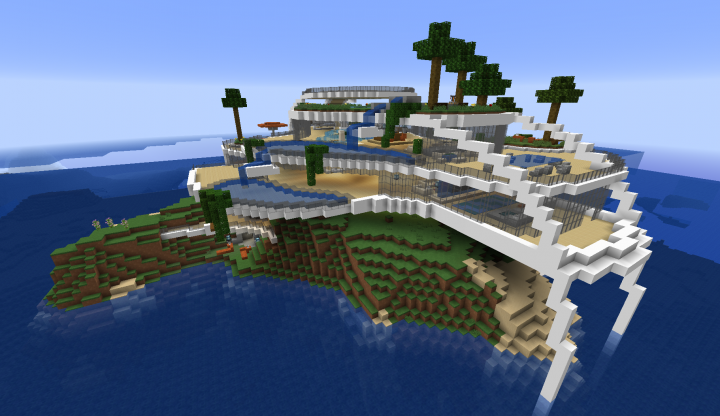 #13 Giant villa on the island Minecraft Map