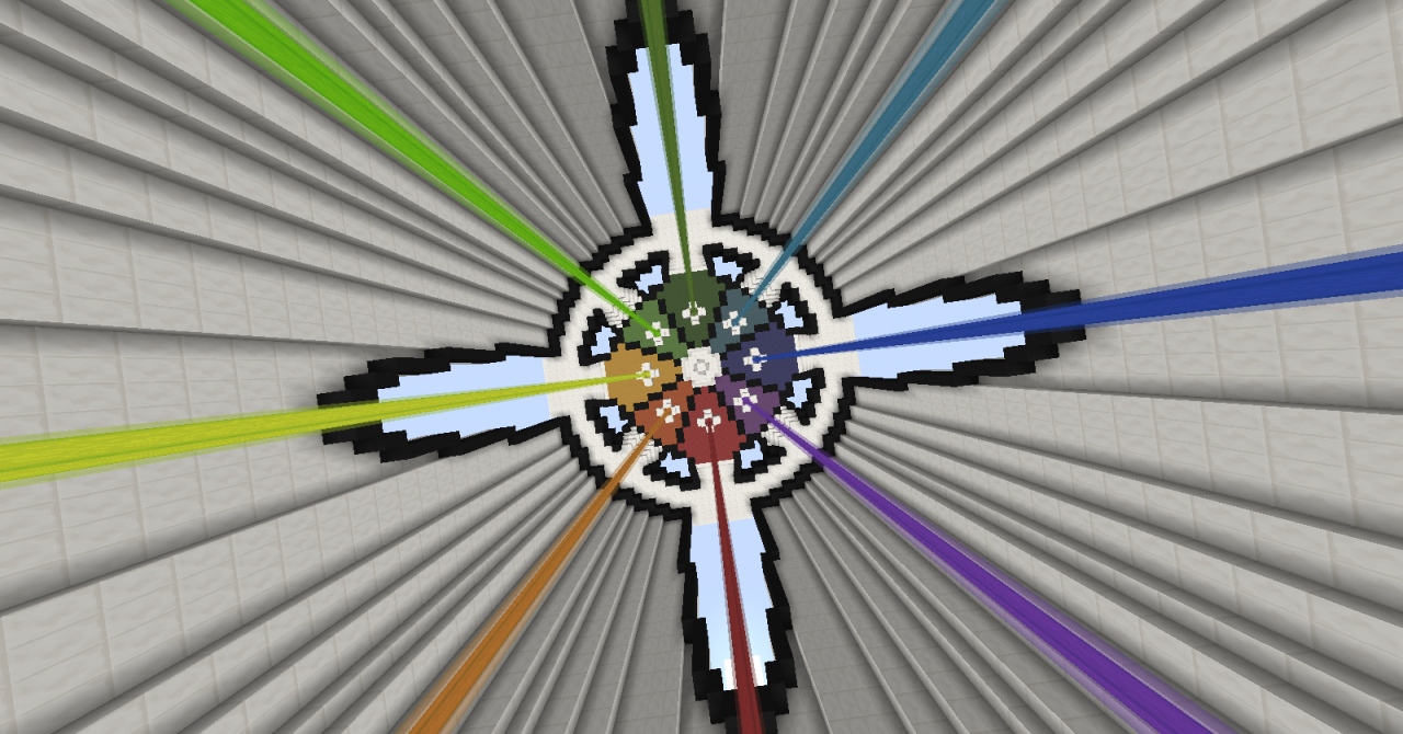 Colorful Hub Spawn Minecraft Map
