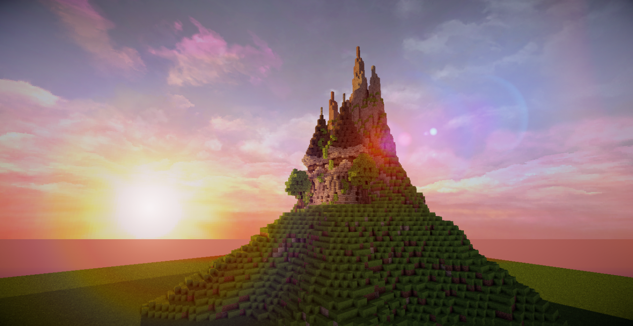 A medievale/fantasy gatehouse in a mountain. #WeAreConquest Minecraft Map