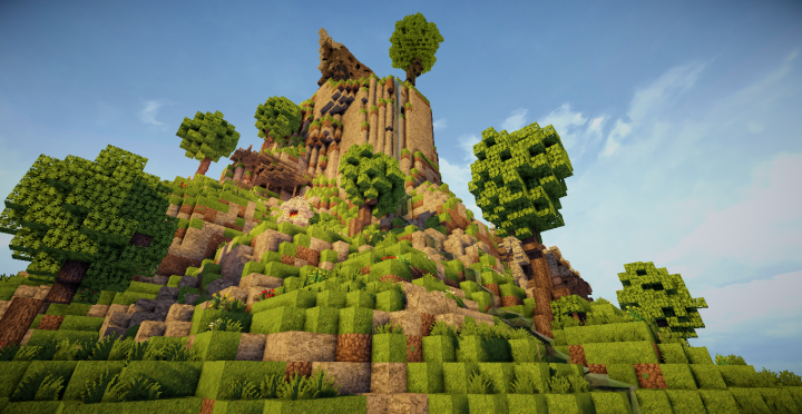 A fantasy village on a amazing mountain . #WeAreConquest Minecraft Map