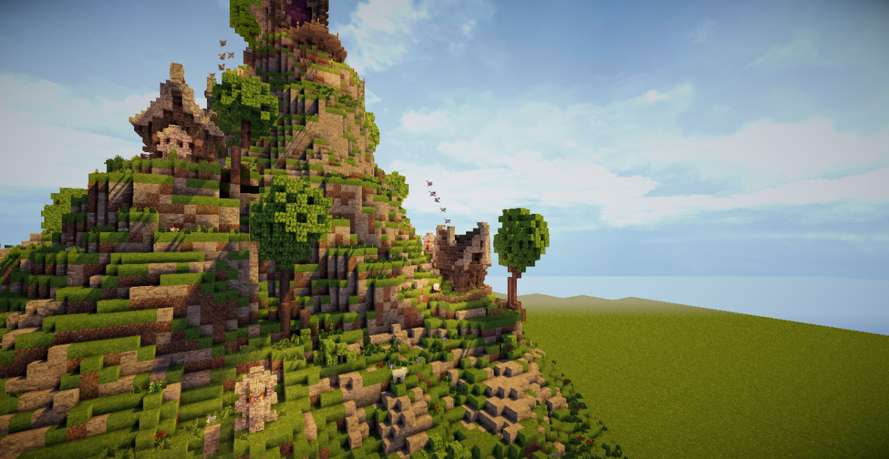 A fantasy village on a amazing mountain . #WeAreConquest Minecraft Map