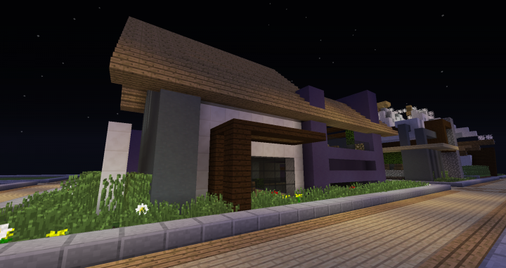 Modern House with balcony. Minecraft Map