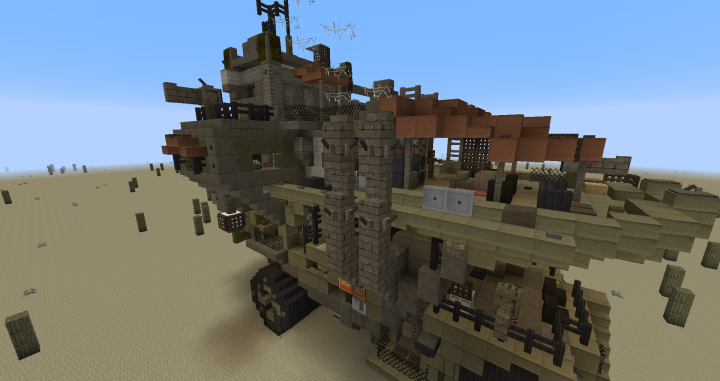 Caterpillar 797 inspired post apocalyptic vehicle Minecraft Map