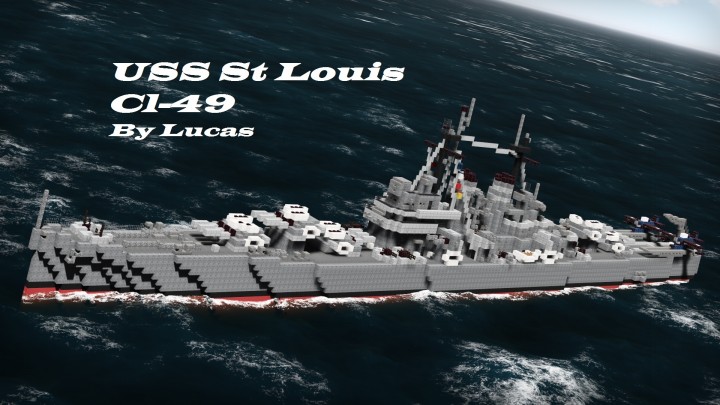 USS St. Louis CL-49 1:1 - by Lucas - ShipSide Minecraft Map