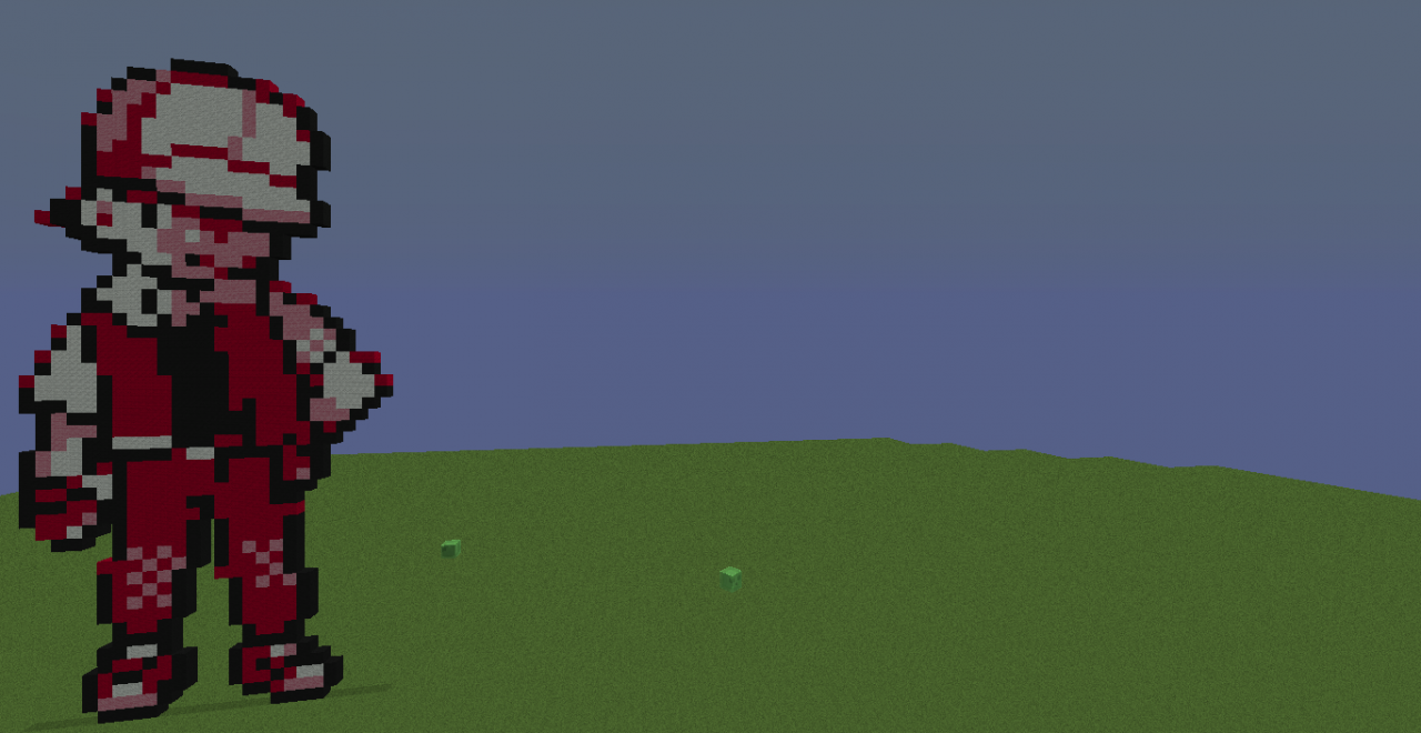 Trainer Red pixel art Minecraft Project