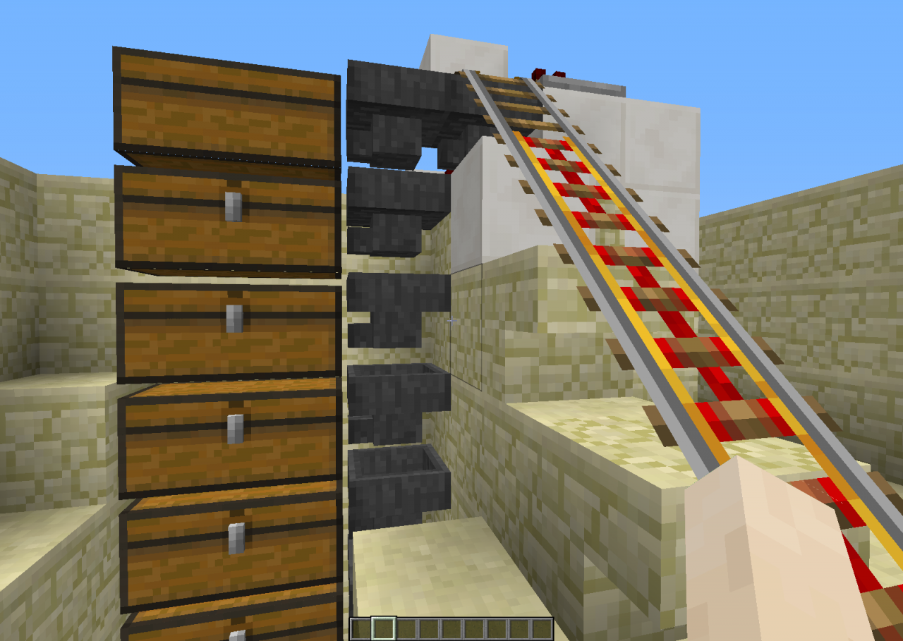 fully automatic raw chicken farm with sorting and transport Minecraft Map