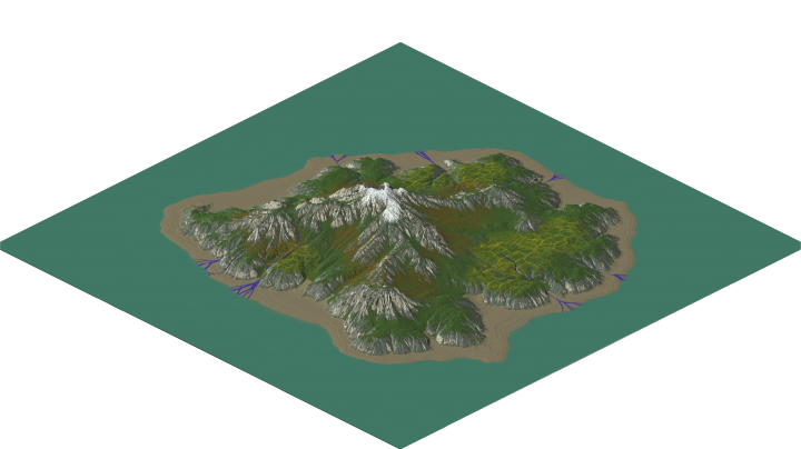 2000x2000 Realistic Custom Terrain - With Download Minecraft Map