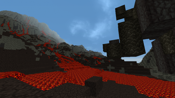 2000x2000 Volcano Terrain Minecraft Map