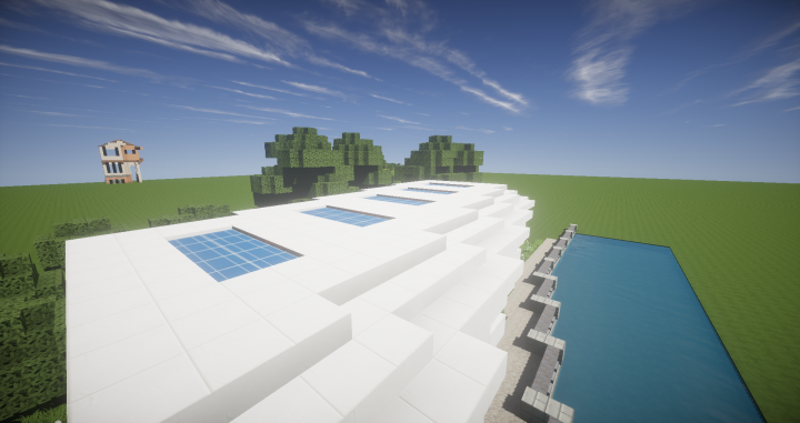 Modern Riverside Apartment Building Minecraft Map