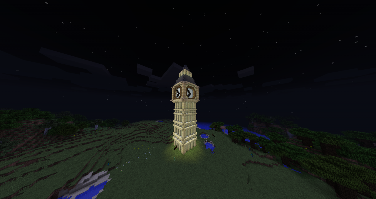 Big Ben construction (Without MCedit or any other program) Minecraft Map