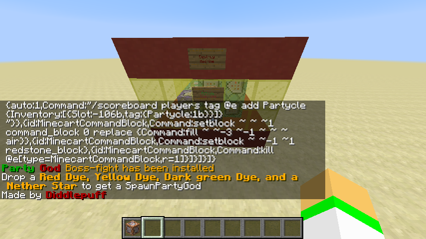 Party God Boss Fight Only one command Minecraft Map