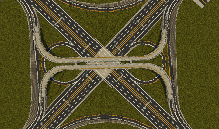 3-Level Cloverstack Interchange | BwC Minecraft Map