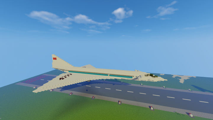 Tupolev Tu-144 Minecraft Blockstone City 2042 Minecraft Map