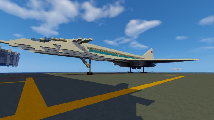 Tupolev Tu-144 Minecraft Blockstone City 2042 Minecraft Map
