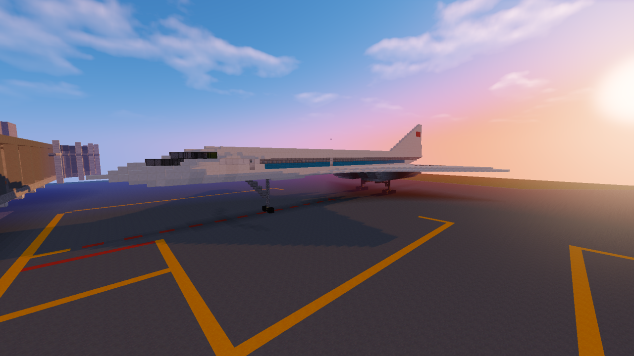 Tupolev Tu-144 Minecraft Blockstone City 2042 Minecraft Map