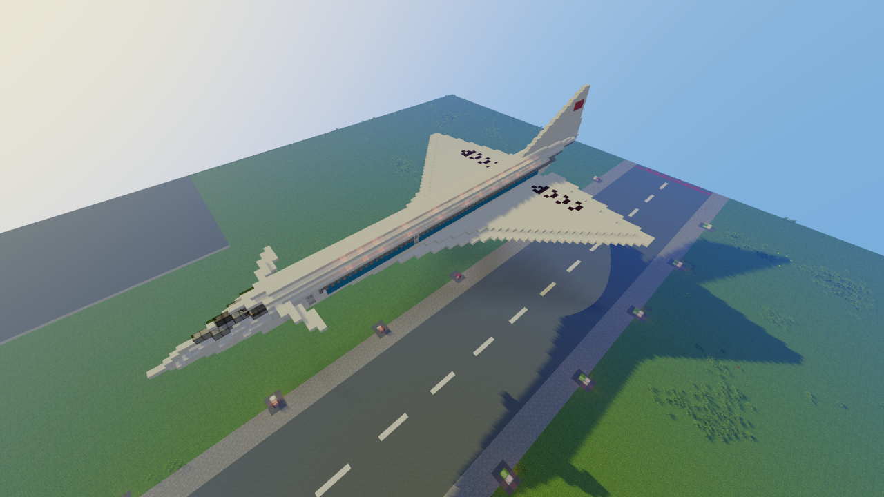 Tupolev Tu-144 Minecraft Blockstone City 2042 Minecraft Map