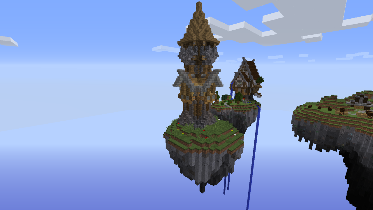 floating medieval tower Minecraft Map