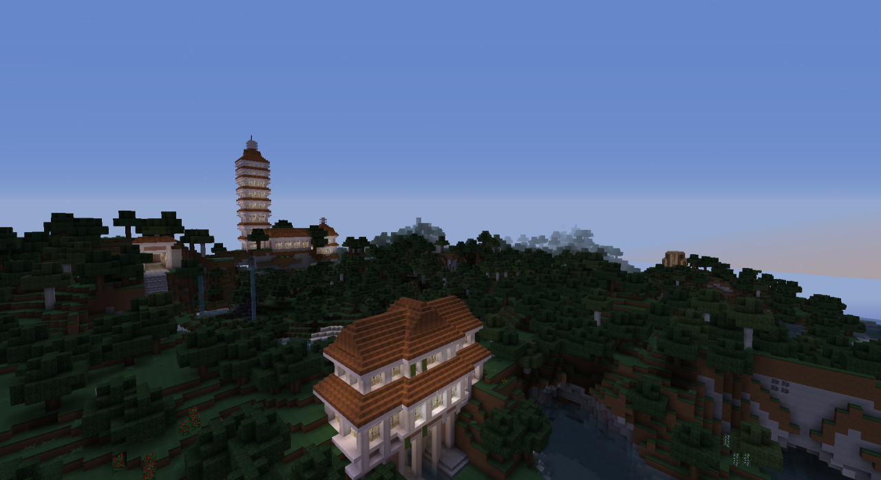 Kingdom island palace town Asian Korean Minecraft Map