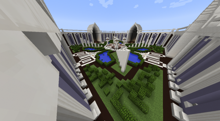 Modern Hub with 4 Portals Minecraft Map