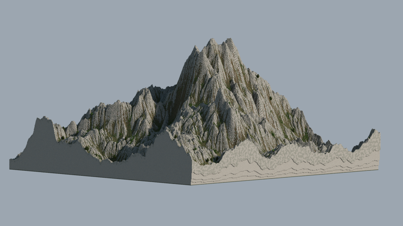 Realistic Mountain Minecraft Map