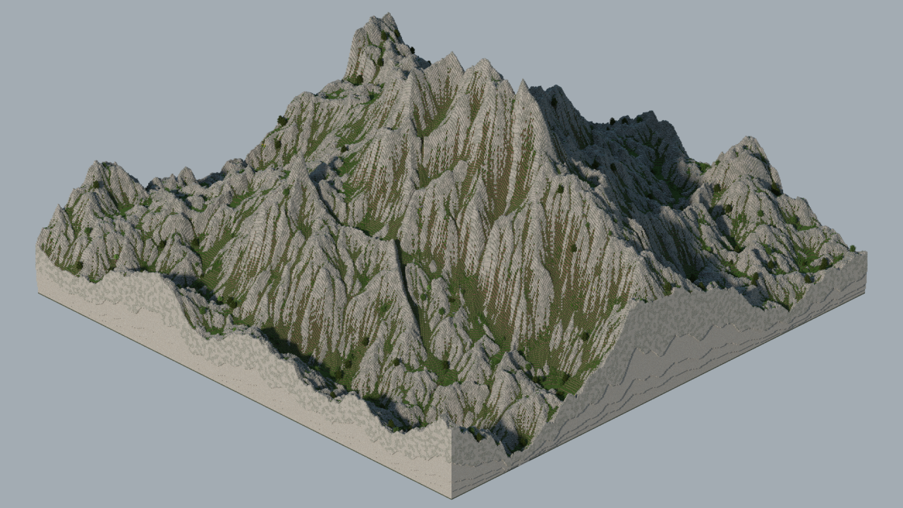 Realistic Mountain Minecraft Map