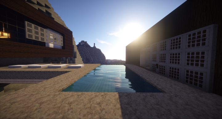 Contemporary Mountain-Side House Minecraft Map