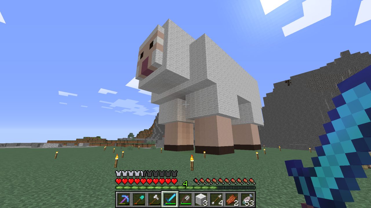 Sheep statue and pen Minecraft Map