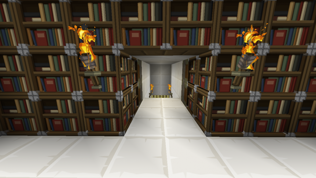 Hidden Library Enchanting Room With Binary Level Selection Minecraft Map