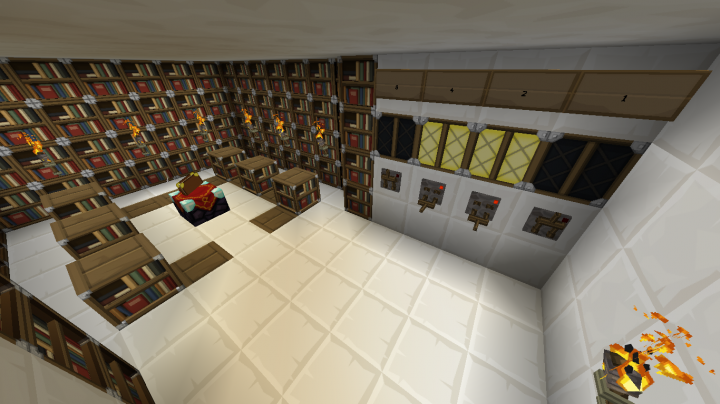 Hidden Library Enchanting Room With Binary Level Selection Minecraft Map