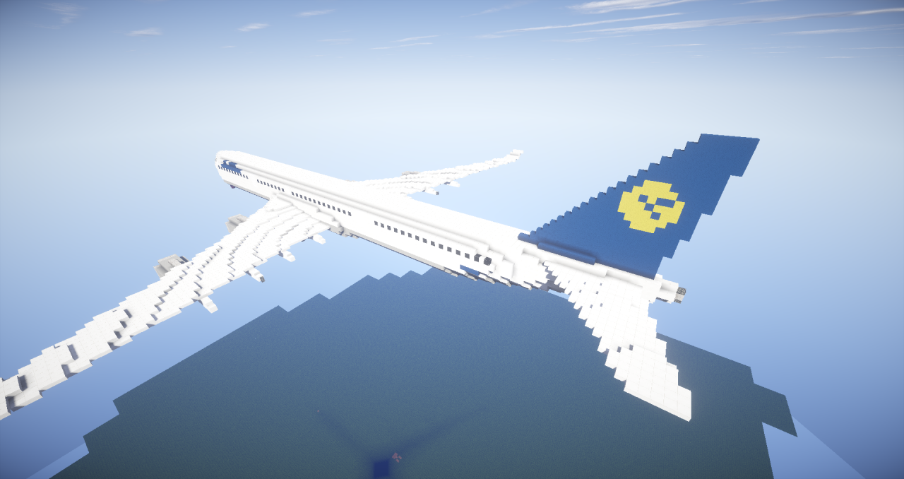 [Airbus A340-600 | Lufthansa | 2:1 Scale] Minecraft Map