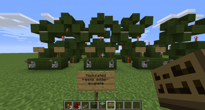 Modular Ripple Adder, Very compact and infinitely expandable. Minecraft Map