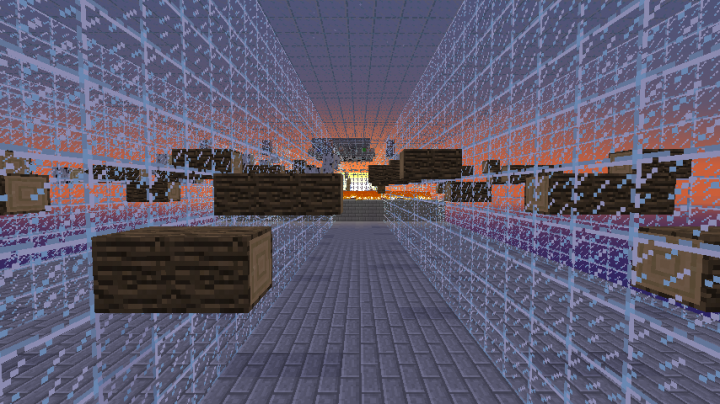 The effects parkour race Minecraft Map
