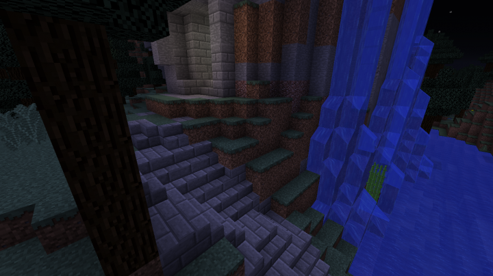 Waterfall mountain house - With overlook Minecraft Map