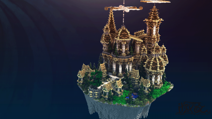 The castle in the sky Minecraft Map