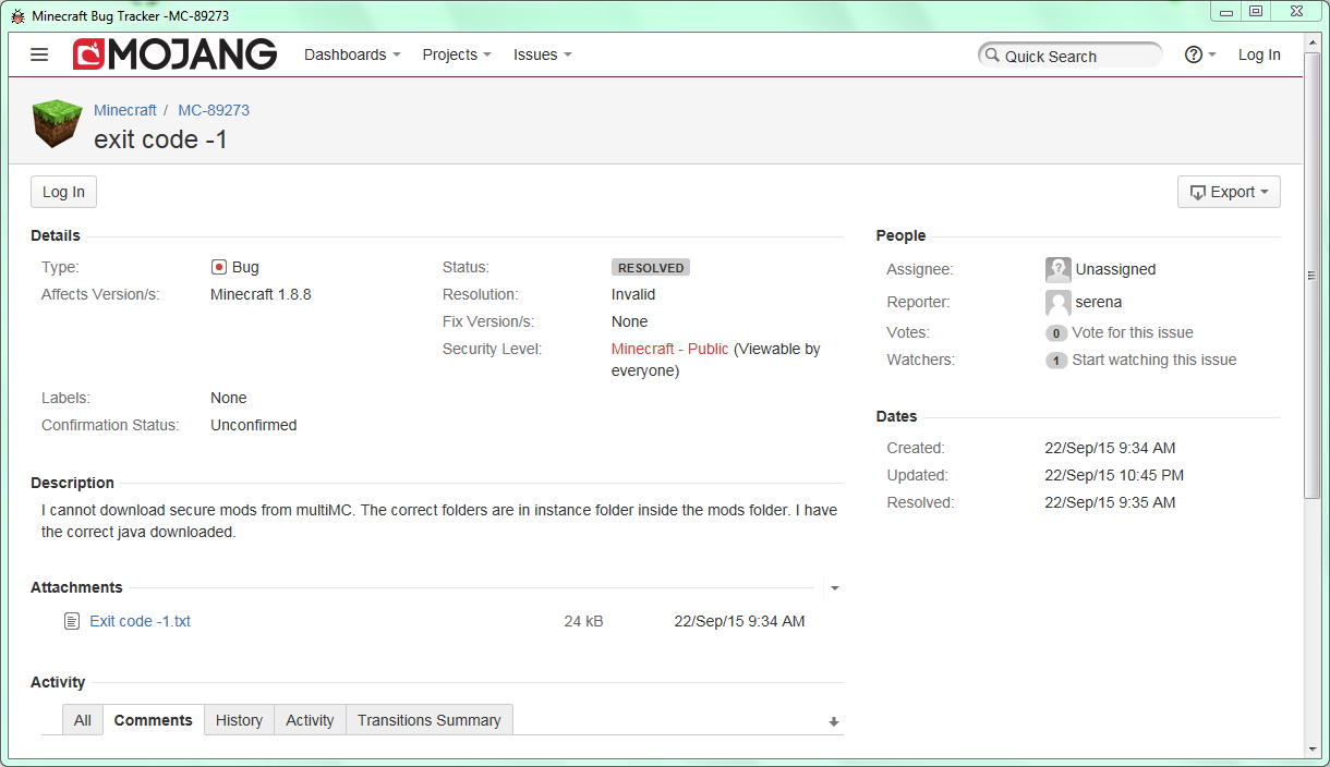 Minecraft Bug Tracker Tool Minecraft Mod