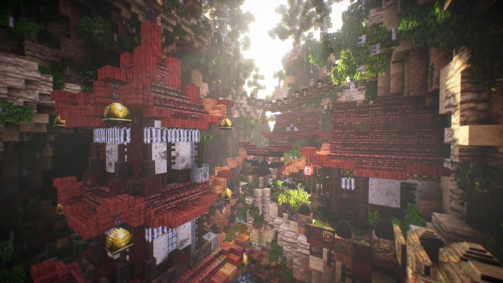 Hidden Cliffs - Oriental village Minecraft Map
