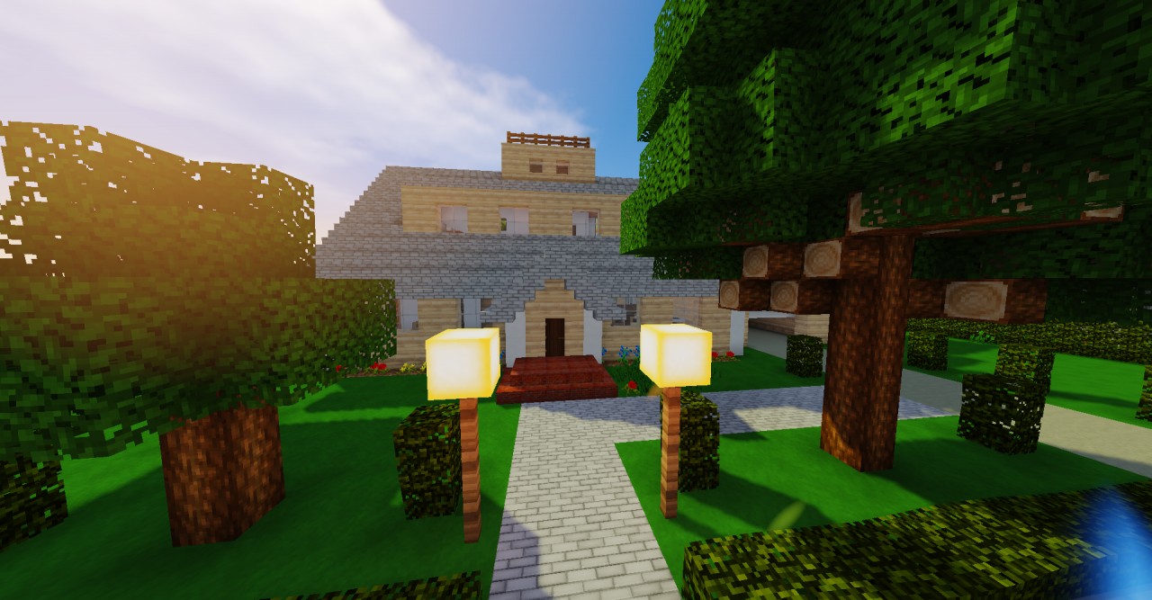 Cape Cod Style Home - Open Back Yard Minecraft Map