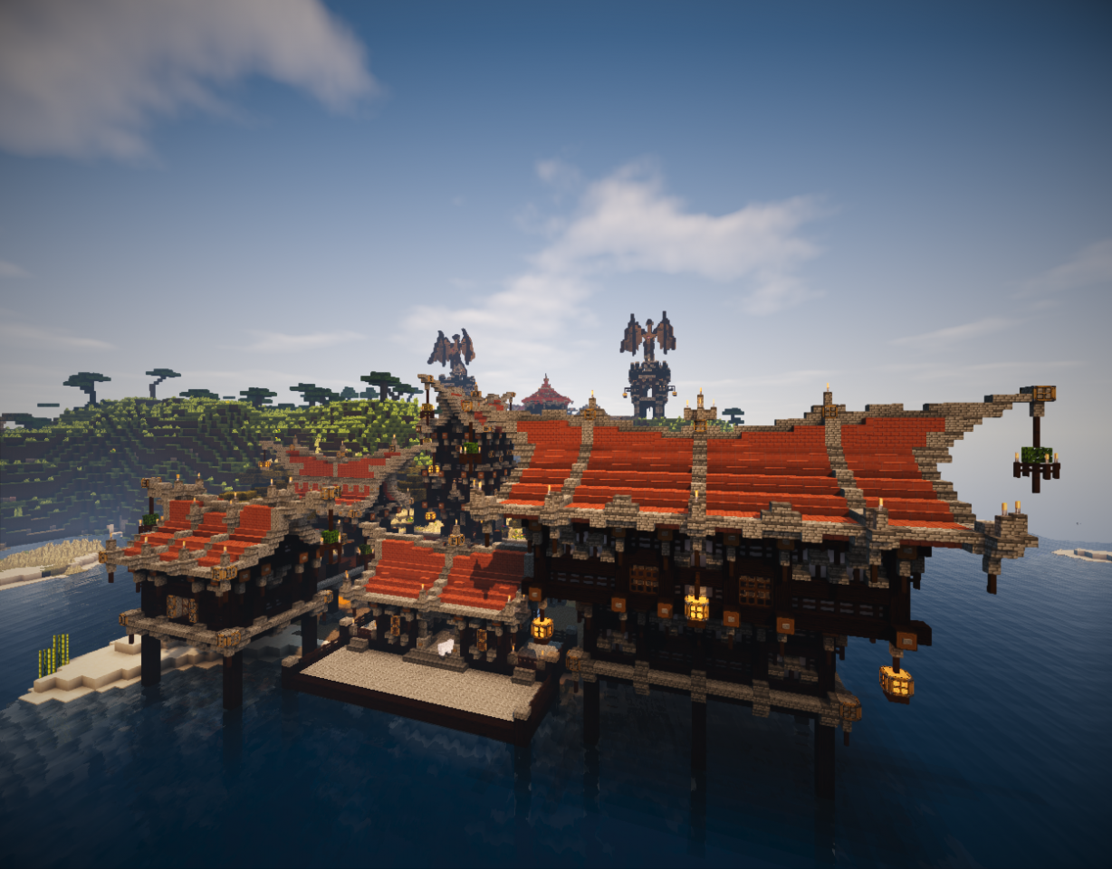 A little medieval fantasy town Minecraft Map