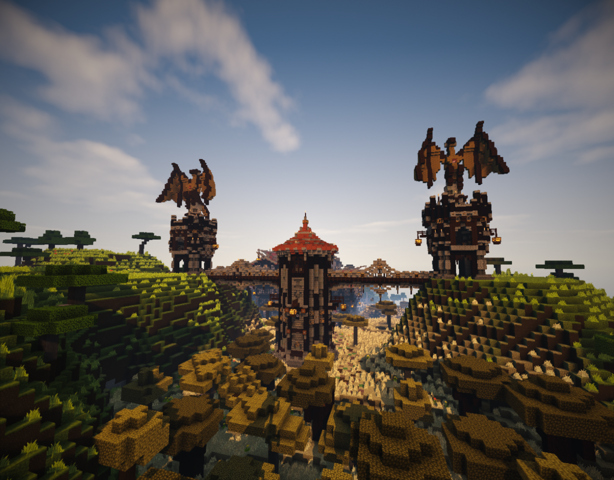 A little medieval fantasy town Minecraft Map