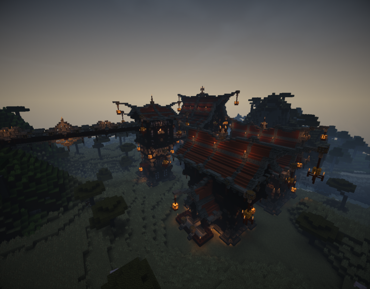 A little medieval fantasy town Minecraft Map