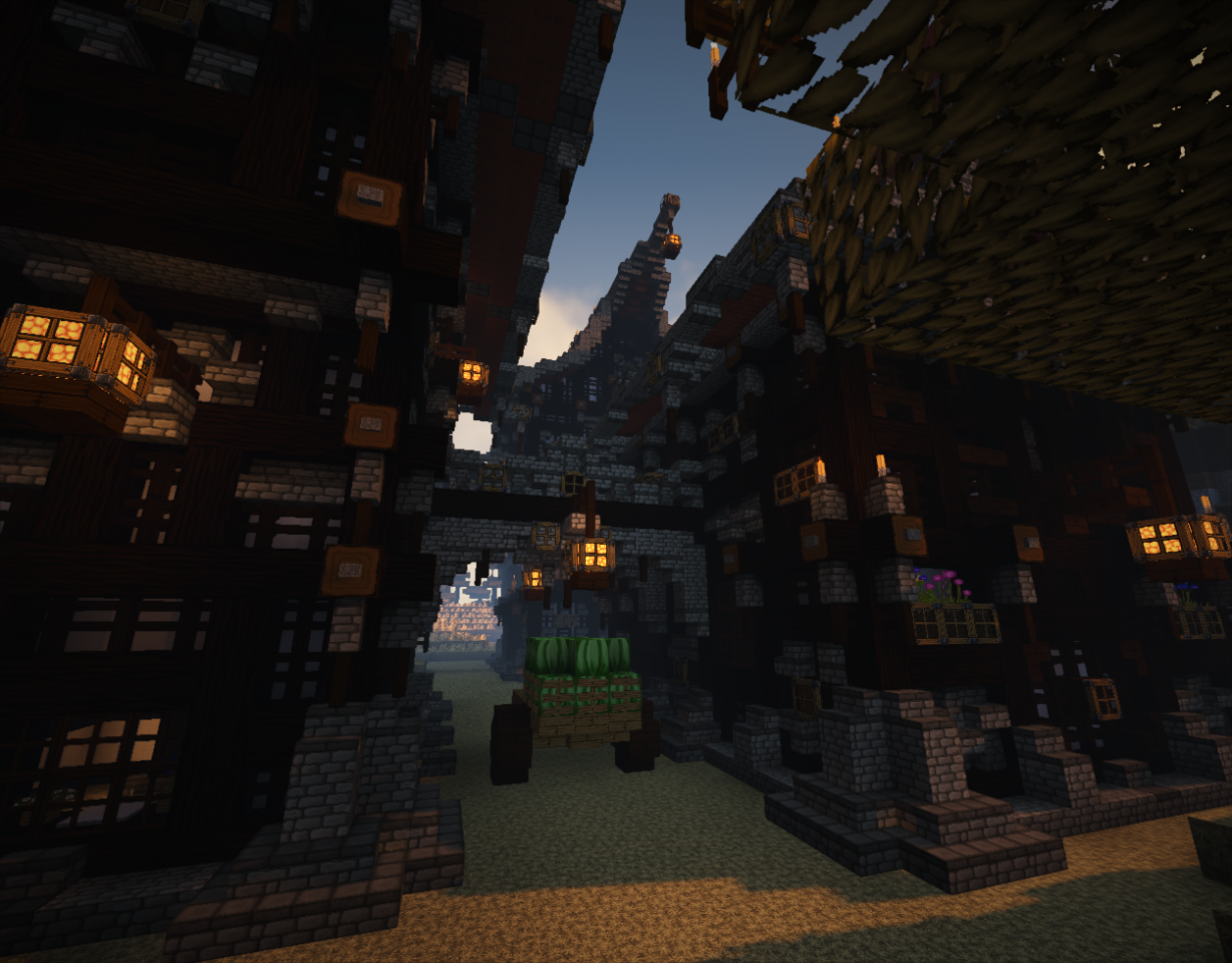 A little medieval fantasy town Minecraft Map
