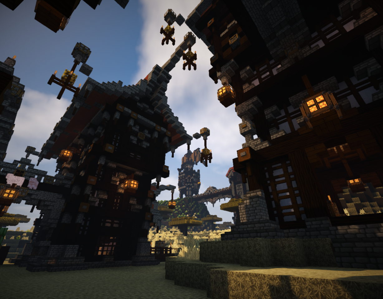 A little medieval fantasy town Minecraft Map