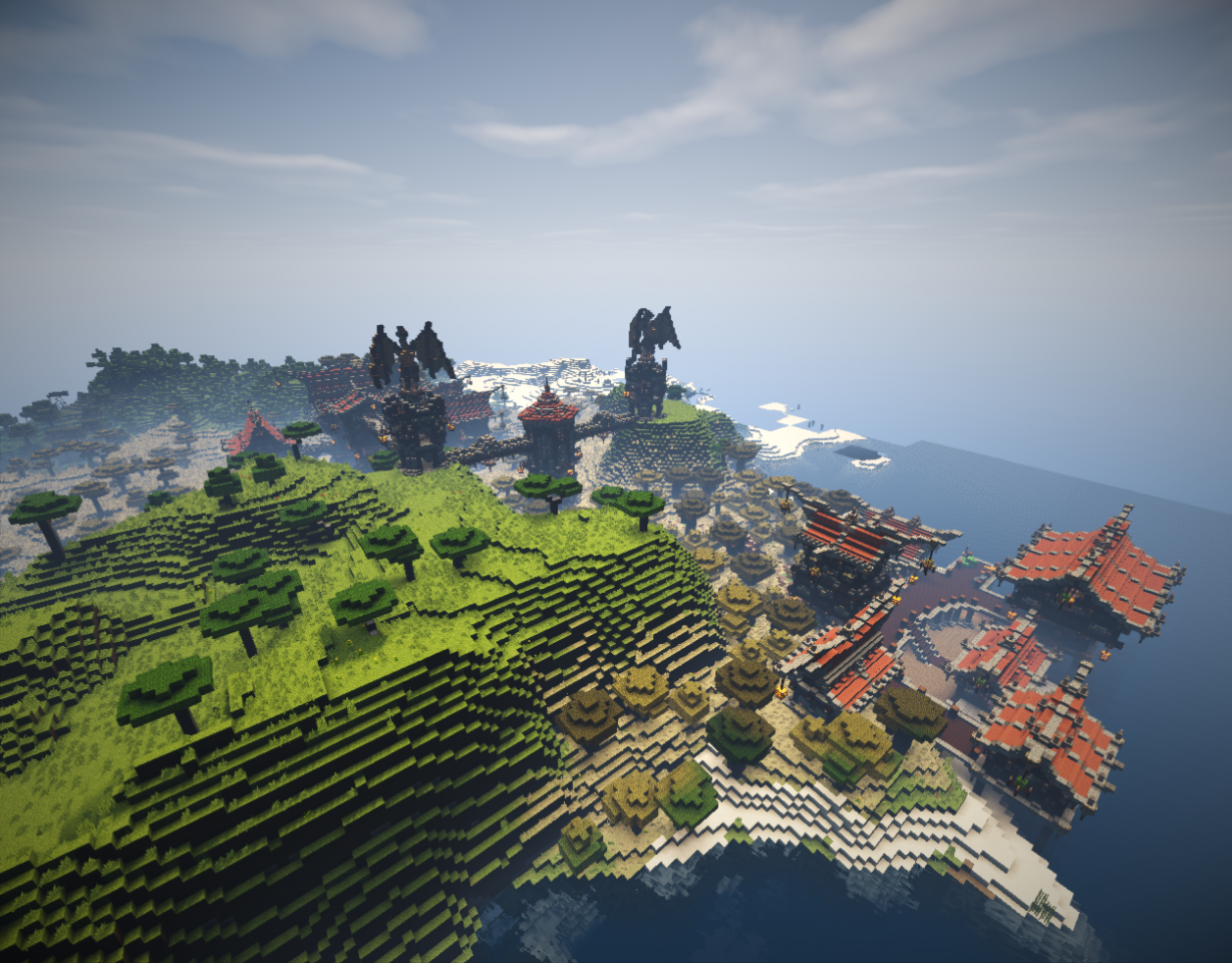 A little medieval fantasy town Minecraft Map